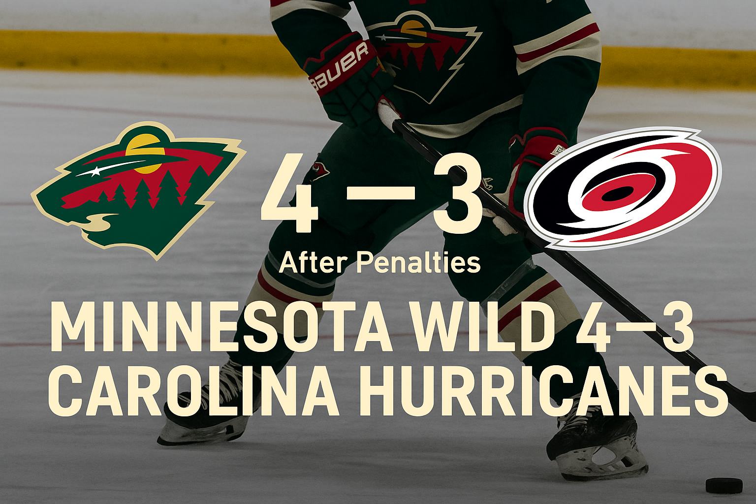 Minnesota Wild 4-3 Carolina Hurricanes (SO): Wallstedt se lleva los ...